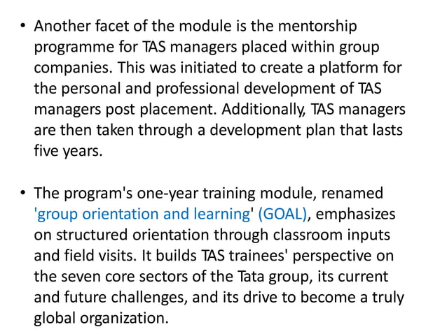 TRAININGg & DEVELOPMENT at tata group and tata motors | PPTX