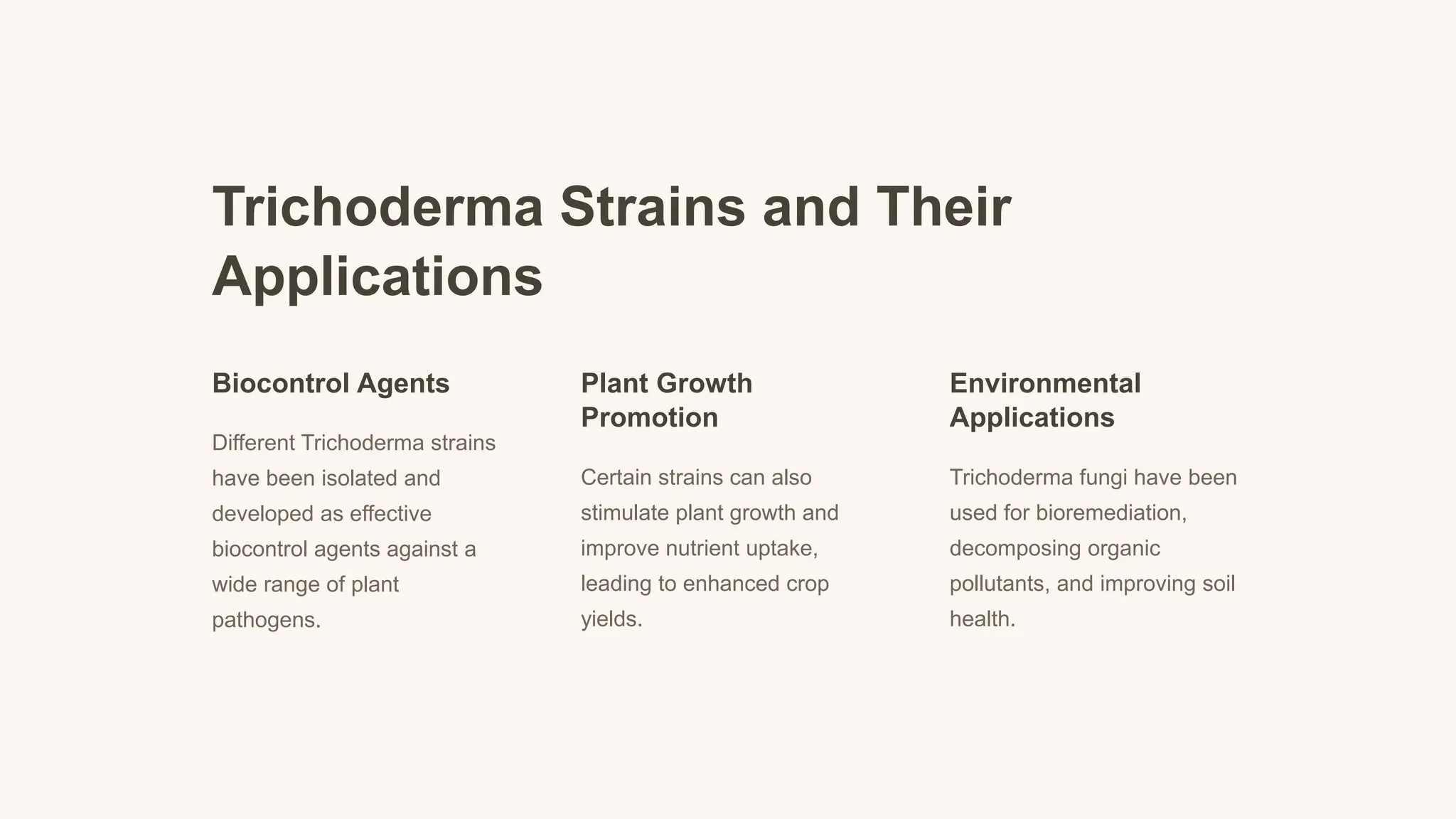 trichoderma fungi for disease introduction and methodology | PPTX
