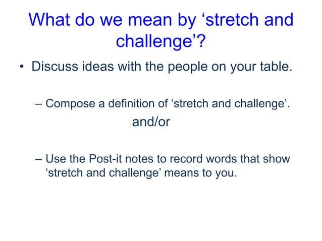 Stretch and Challenge | PPTX