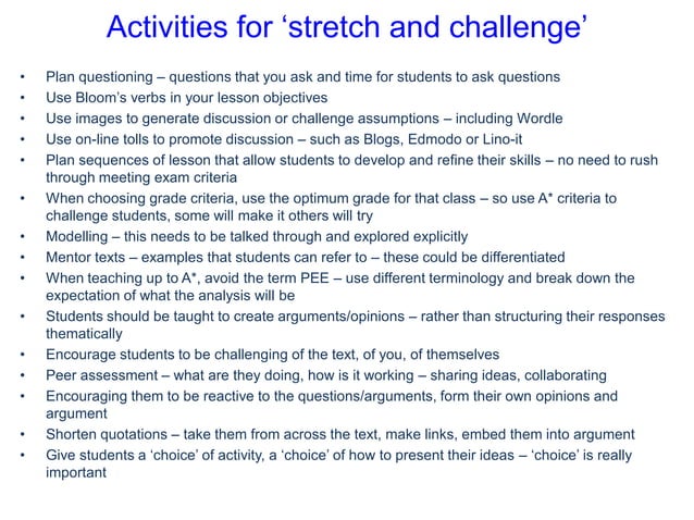 Stretch and Challenge | PPTX