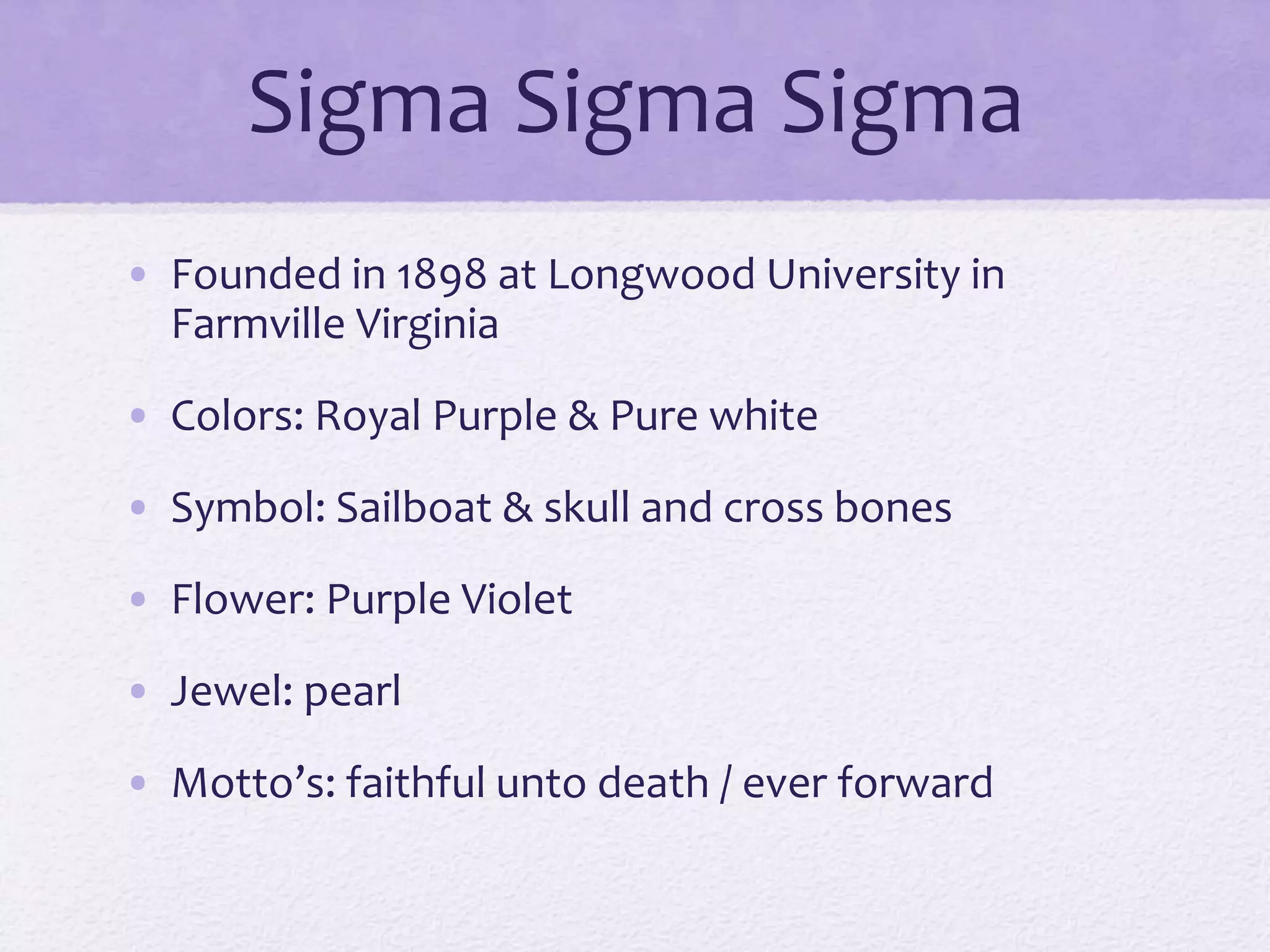 Tri sigma presentation | PPTX