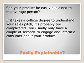 Is your product marketable? | PPT