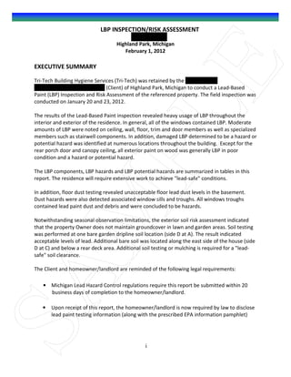 Tri-Tech sample LBP-RA report | PDF