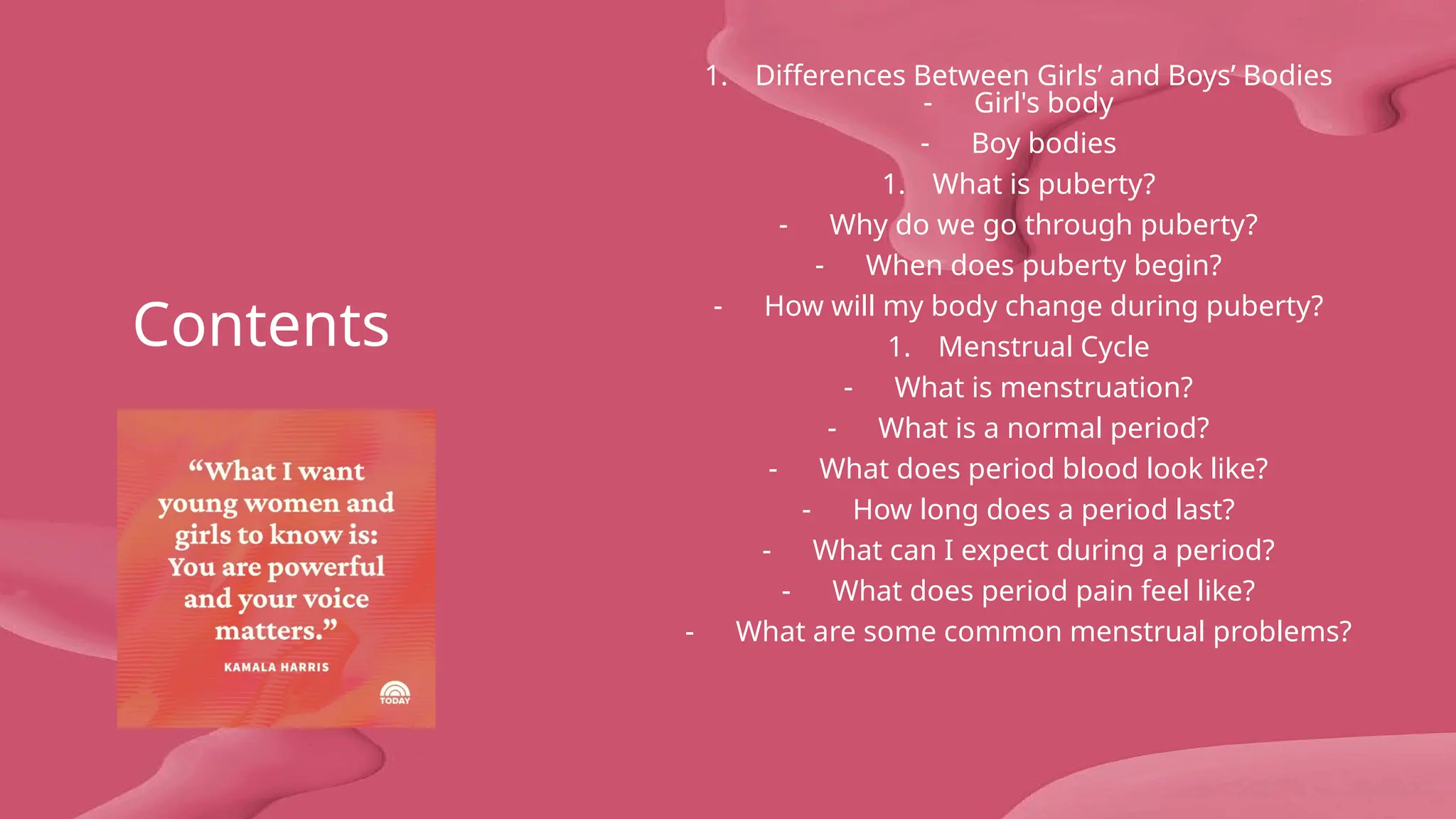 Puberty for girls Puberty is the time when kids grow into young adults ...