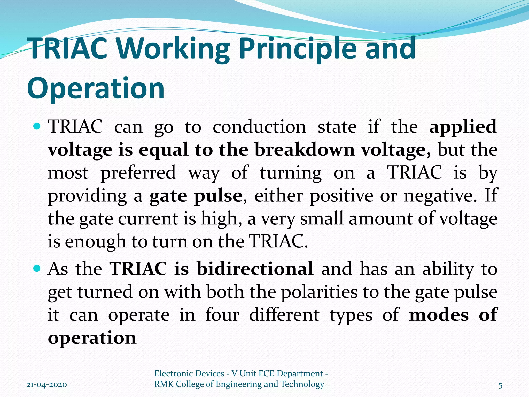 TRIAC Working | PPTX