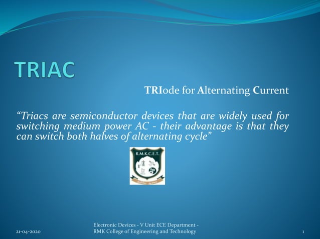 TRIAC Working | PPTX