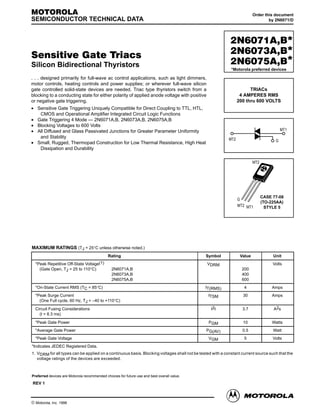 Triac 2 n6073a | PDF