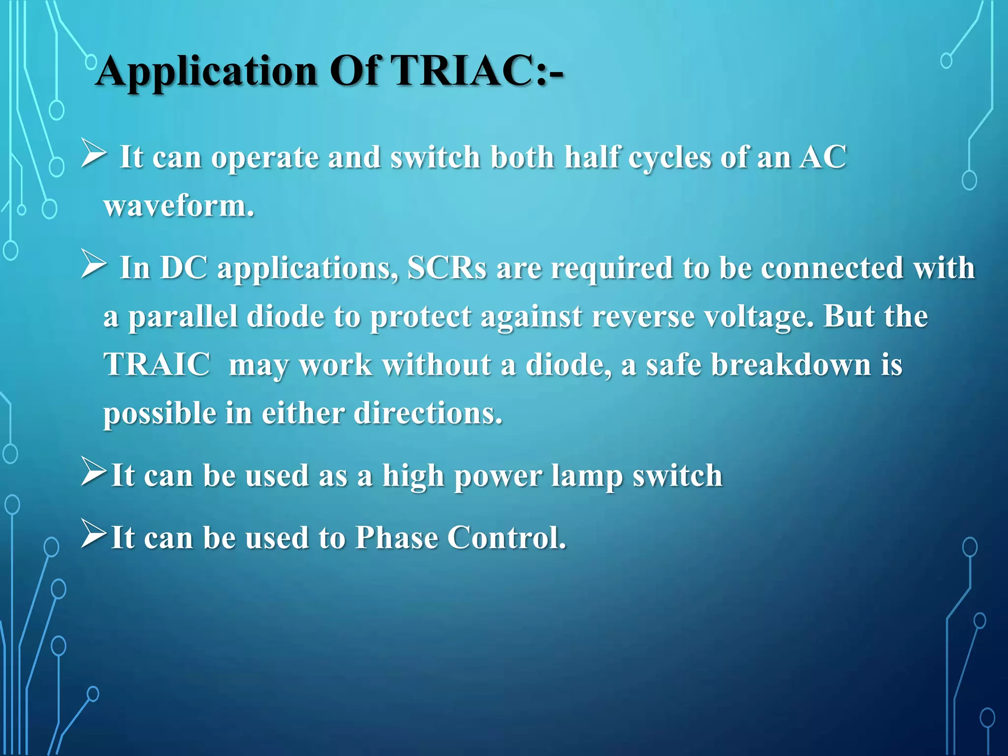 Triac and Diac | PPTX
