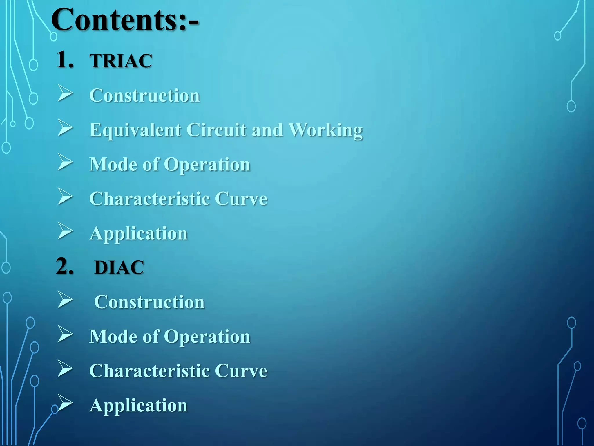 Triac and Diac | PPTX