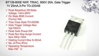 Triac driver | PPTX | Consumer Electronics | Technology & Computing