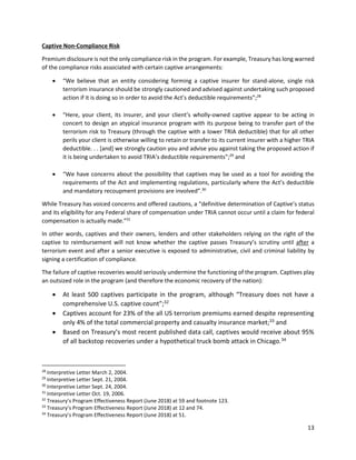 Compliance with TRIA - Comments to Treasury | PDF | Motor Insurance ...