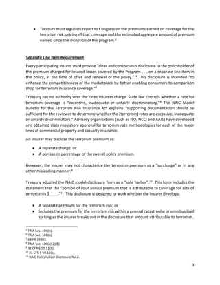 Compliance with TRIA - Comments to Treasury | PDF | Motor Insurance ...