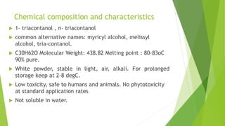 Triacontanol by vivekananda behera | PPTX