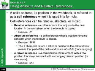 Triad 2010 excel_chapter_2 | PPT
