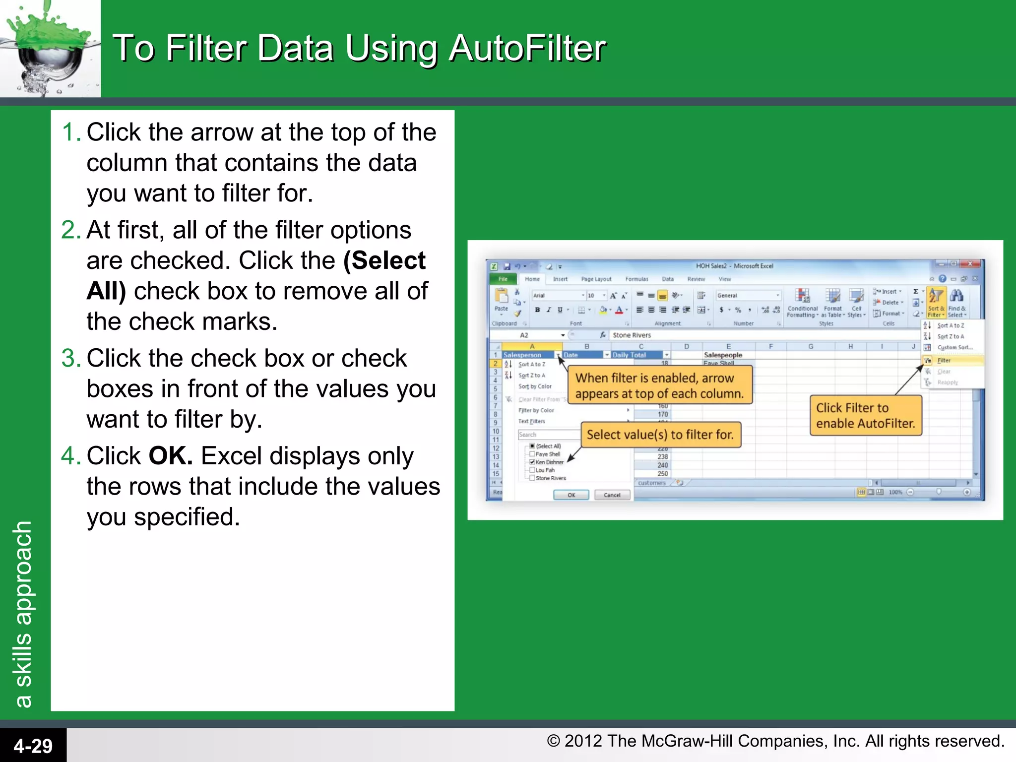 Triad 2010 excel_chapter_4 | PPT