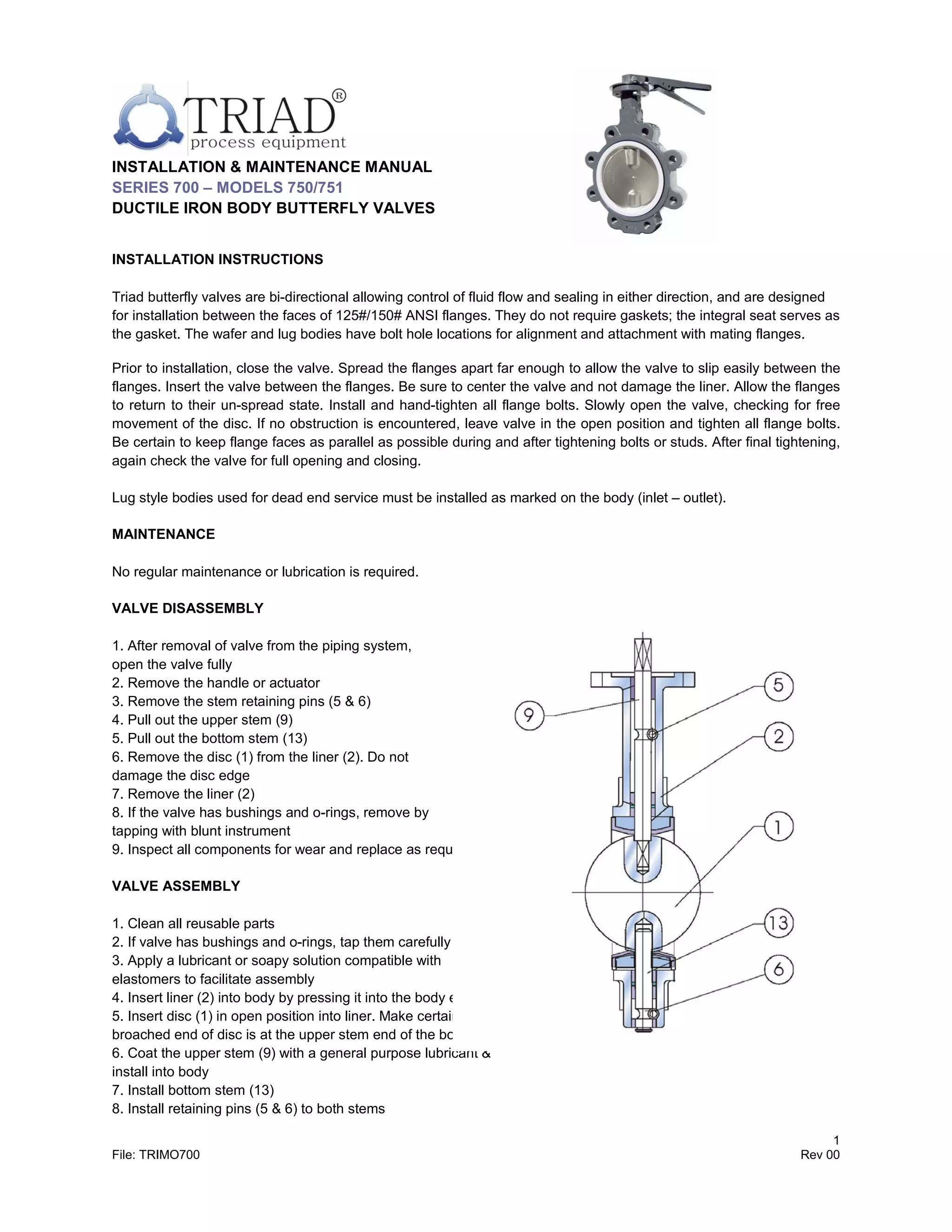 Triadprocess Equipment A Leading Manufacturer of High Quality Valves | PDF