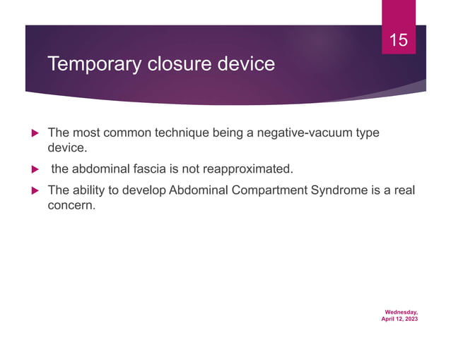 Triad of death, damage controle surgery.ppt | First Aid | Injuries