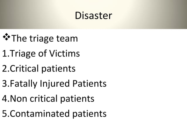 Triage | PPT | First Aid | Injuries