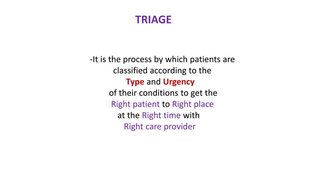 Triage | PPTX