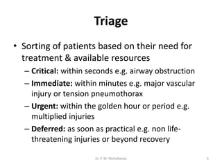 TRIAGE: Trauma: Triage ,Resuscitation and Monitoring | PPTX