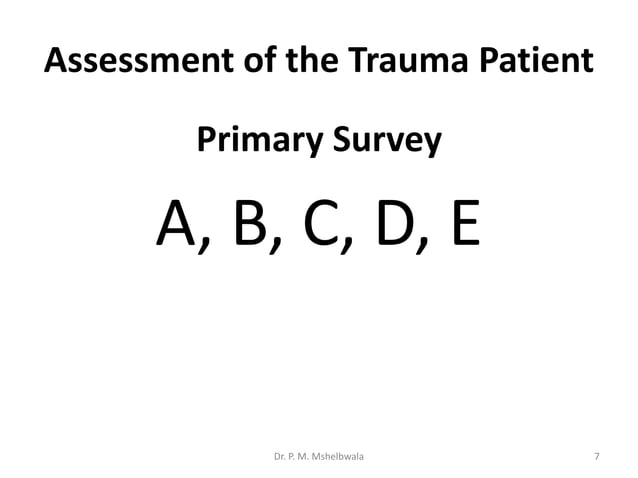 TRIAGE: Trauma: Triage ,Resuscitation and Monitoring | PPTX