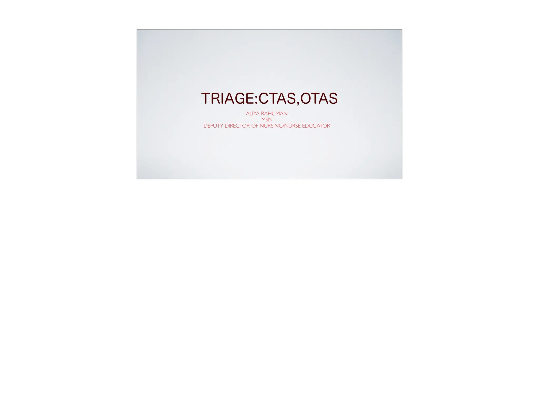 TRIAGE:CANADIAN TRIAGE AND OBSTETRICAL TRIAGE | PDF