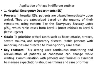 Effective Triage Strategies for Hospital Management | PPT