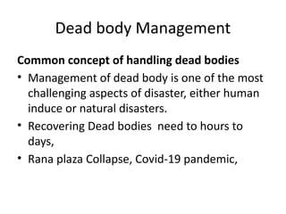 Multiple Casualty Incident, Triage and Dead body Management | PPT