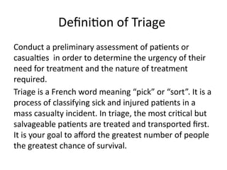 Multiple Casualty Incident, Triage and Dead body Management | PPT
