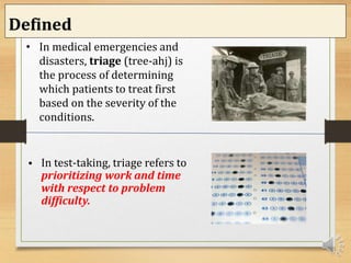 Test Taking Strategies - Triage - By Joey Lehrman | PPTX | Educational ...