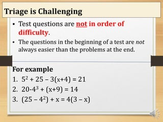 Test Taking Strategies - Triage - By Joey Lehrman | PPTX | Educational ...