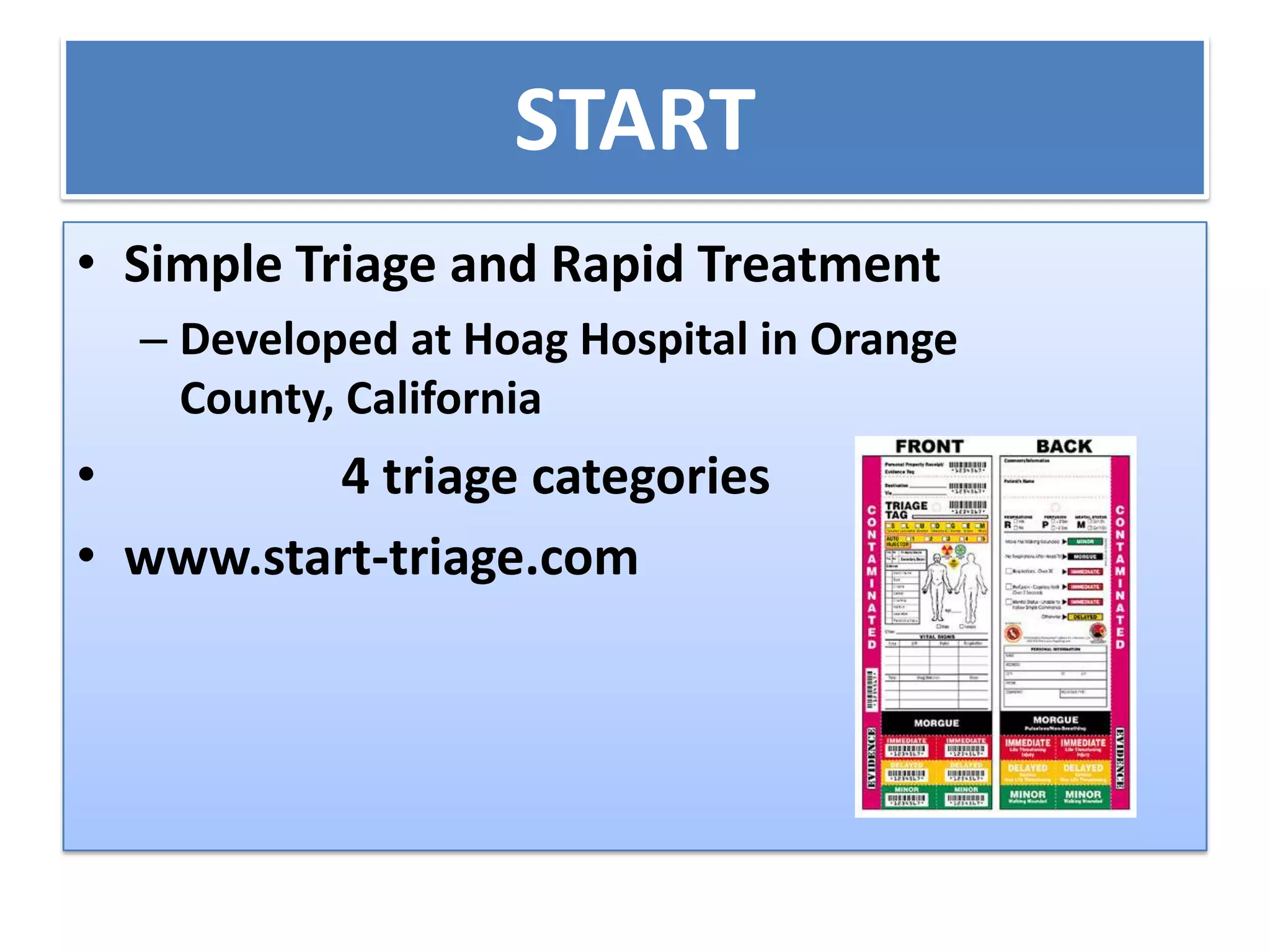 Triage In Mass Casualty M I M S | PPTX
