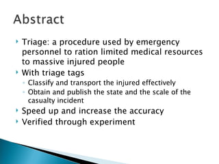 Triage With Rfid Tags | PPT