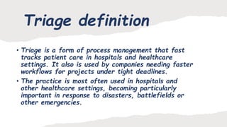 Triage nursing leaderships school school | PPTX