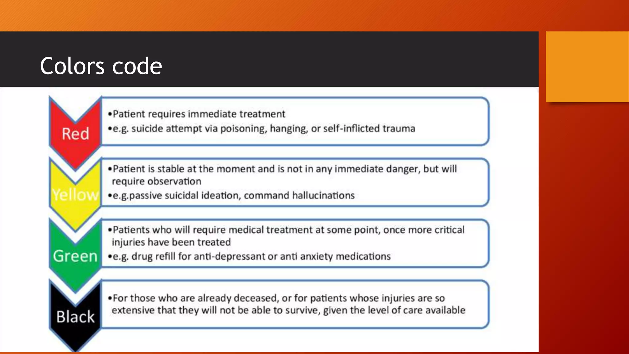 Triage and color code | PPTX