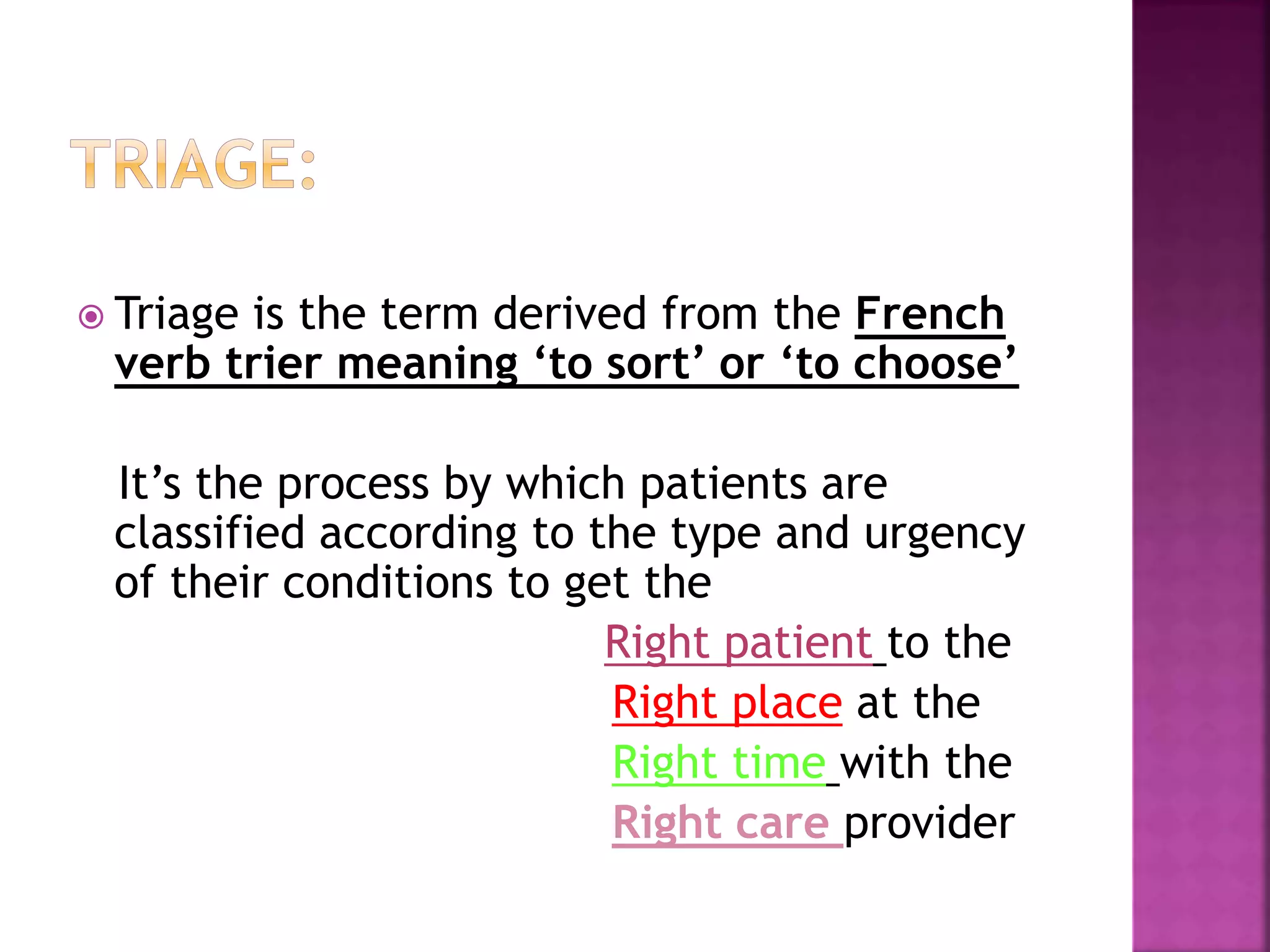 Triage and transport - Dr.Suresh Babu Chaduvula | PPTX