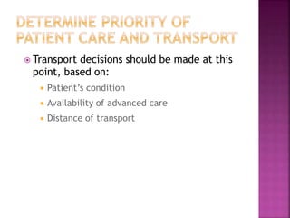 Triage and transport - Dr.Suresh Babu Chaduvula | PPTX