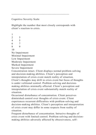 Triage Assessment Form Crisis Intervention © by R. A. Myer,.docx