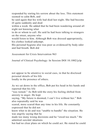 Triage Assessment Form Crisis Intervention © by R. A. Myer,.docx