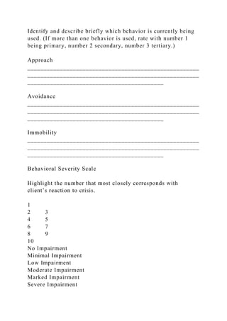 Triage Assessment Form Crisis Intervention © by R. A. Myer,.docx