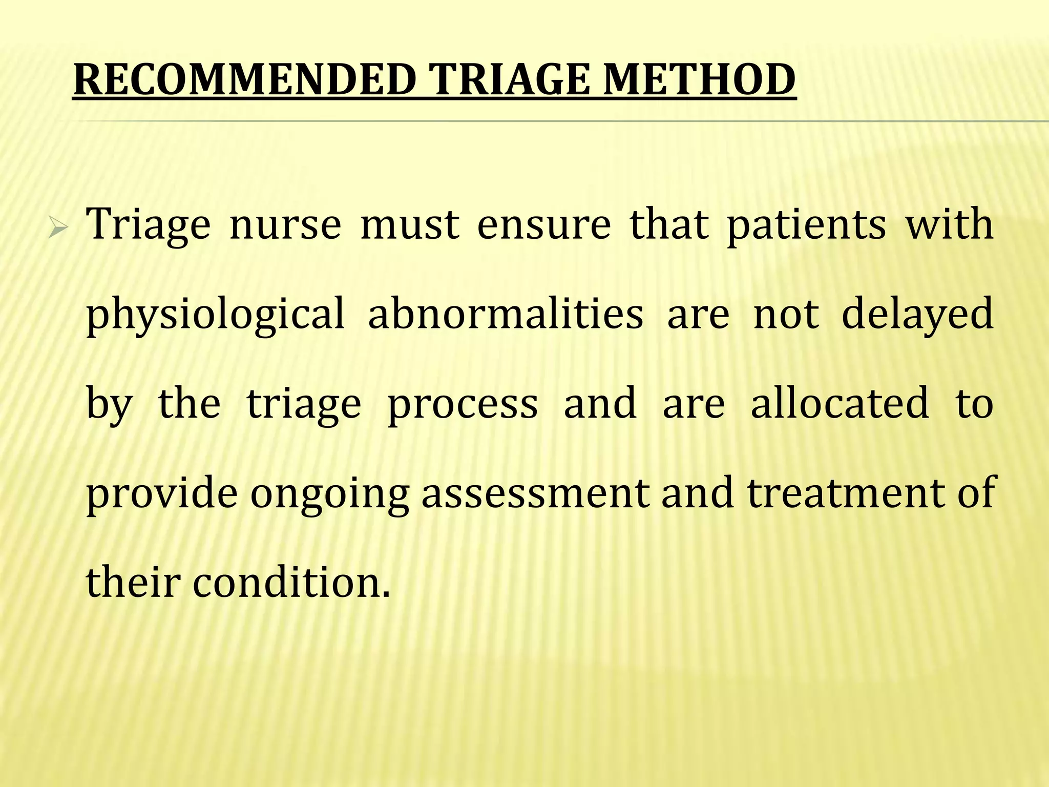 Triage based emergency care | PPTX