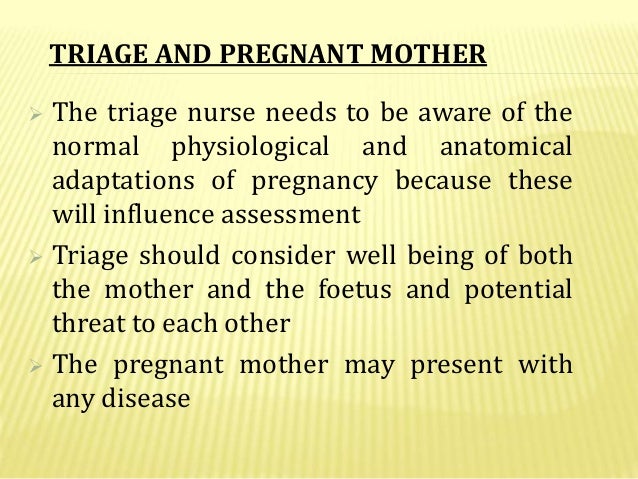Triage based emergency care
