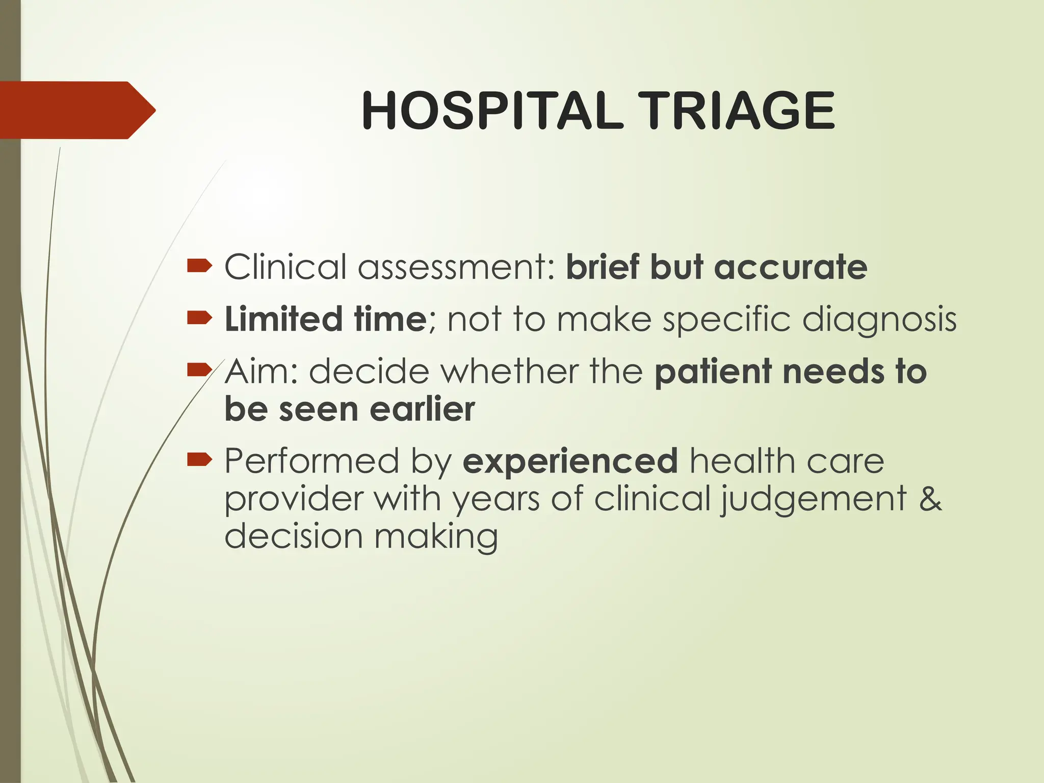 TRIAGE by Emergency Doctor upfront counter | PPTX