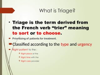 TRIAGE by Emergency Doctor upfront counter | PPTX