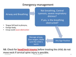 Triage & emergency management of pediatrics patients | PPTX