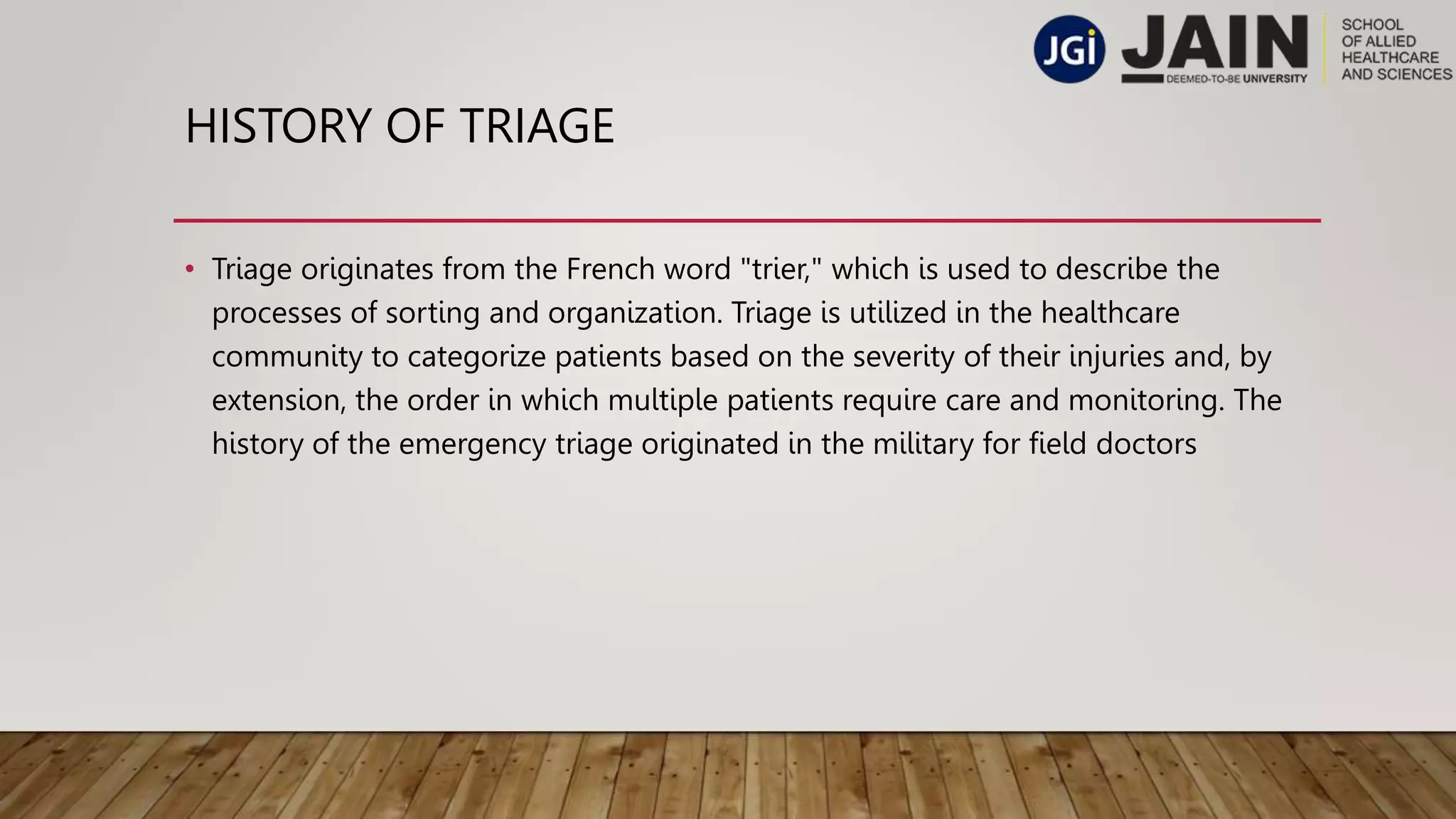 TRIAGE Hospital CODE.pptx | Free Download