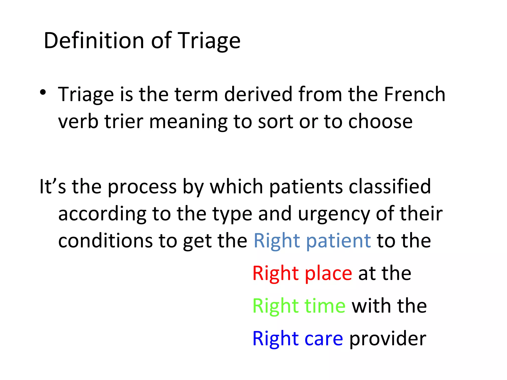 Triage in Emergency Department | PPT