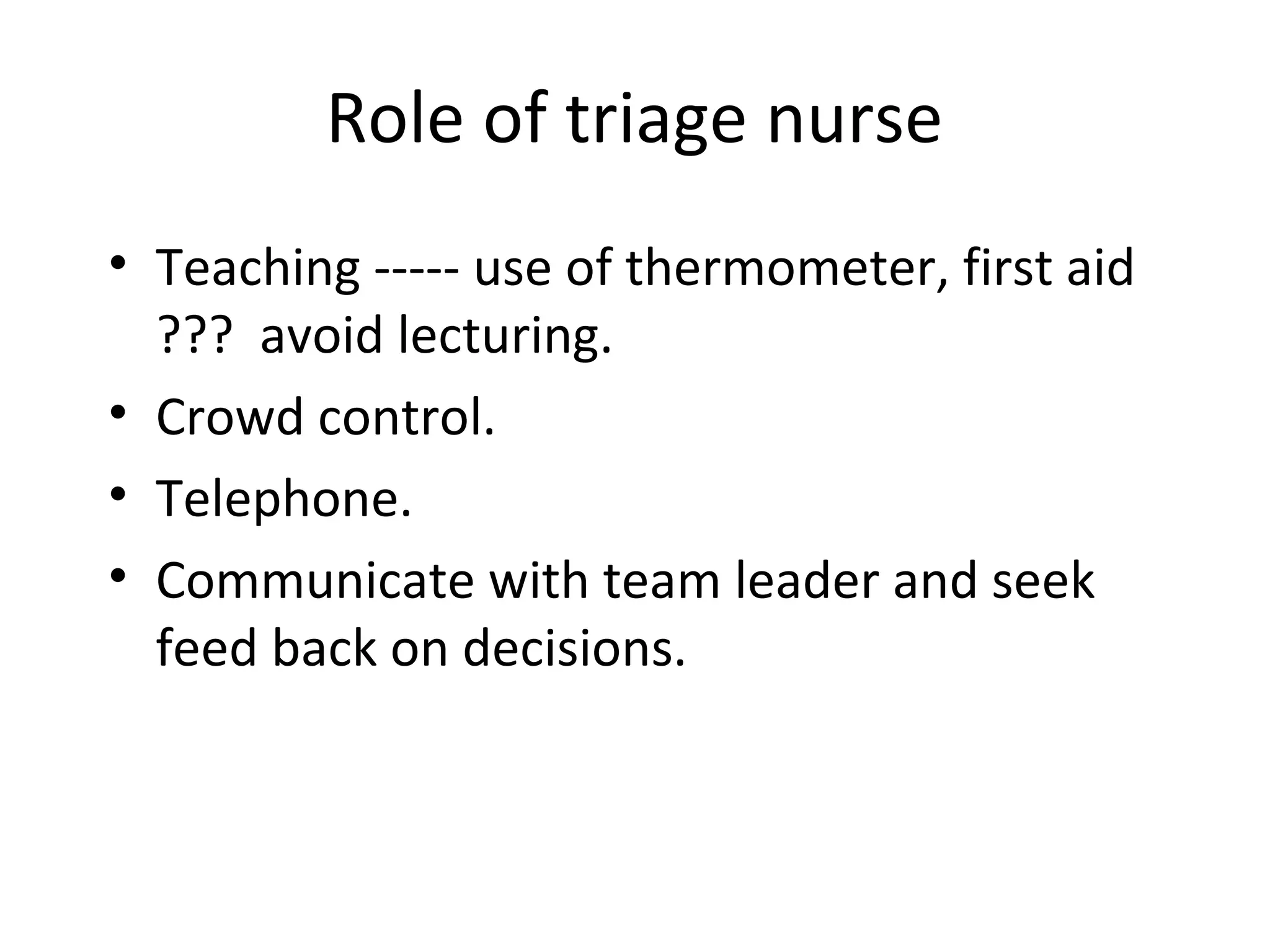 Triage in Emergency Department | PPT