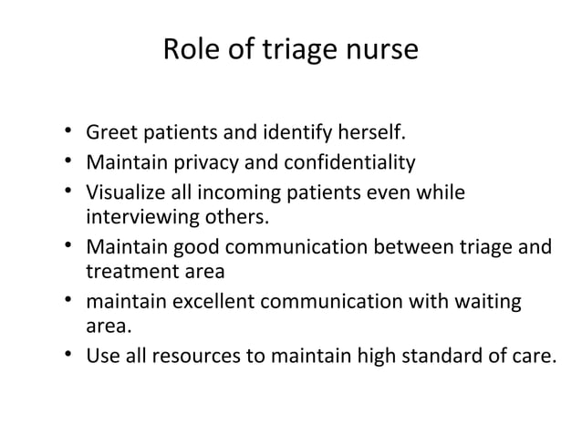 Triage in Emergency Department | PPT | First Aid | Injuries