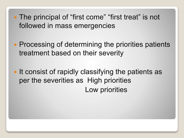 Triage In Disaster Management | PPTX | First Aid | Injuries
